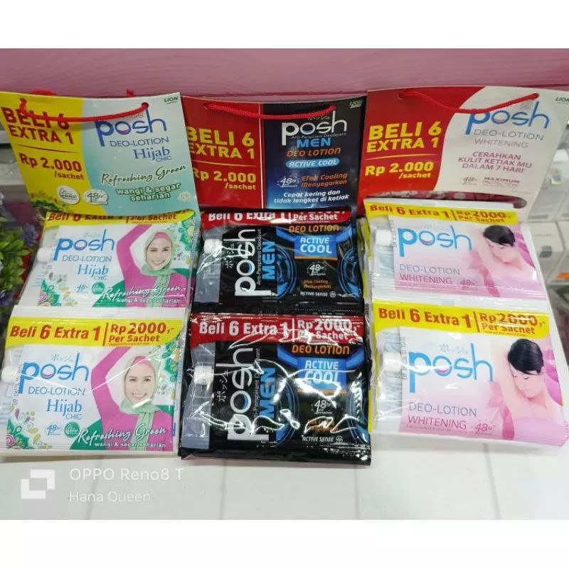 Jual Posh deo Lotion 14sacheet / renceng | Shopee Indonesia