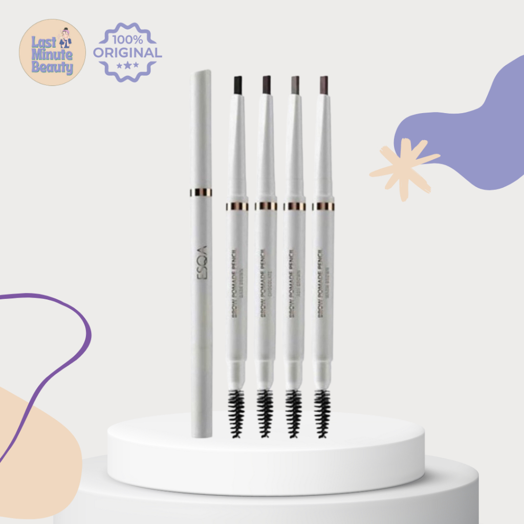 Jual Esqa Brow Stroke Pencil Ash Brown Dan Dark Brown Shopee