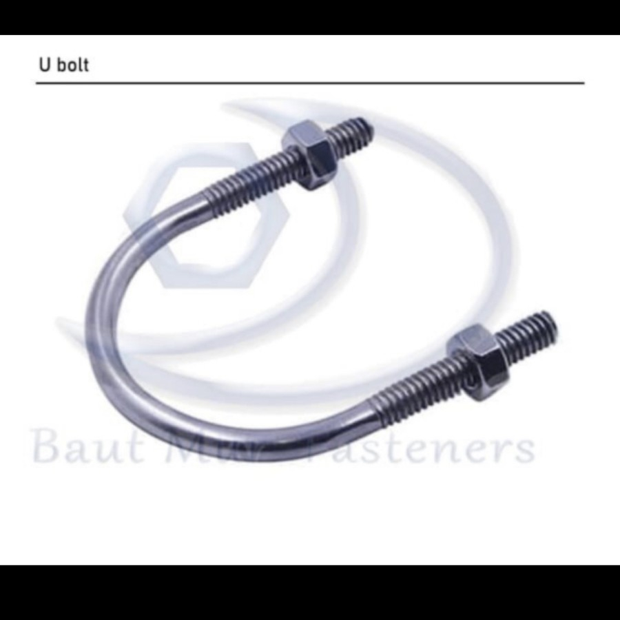Jual 11/4 U Bolt -Klem pipa 1,25 inch- Ubolt besi DN32 DN 32 Clam besi ...