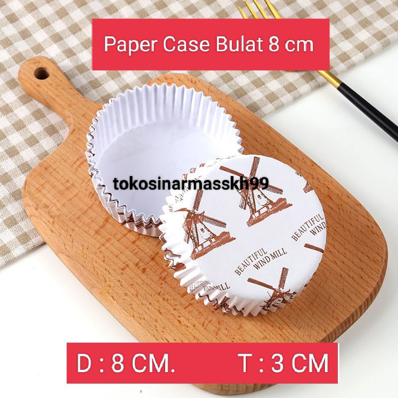 Jual Paper Cup Cases Bulat 8 cm Kincirangin isi 200 pcs/Paper cup case ...
