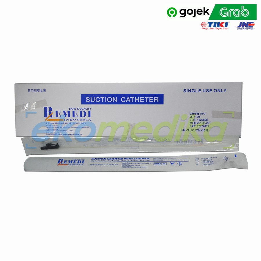 Jual Suction Catheter No 6 8 10 12 14 16 REMEDI Suction Catheter Box isi 50 | Shopee Indonesia