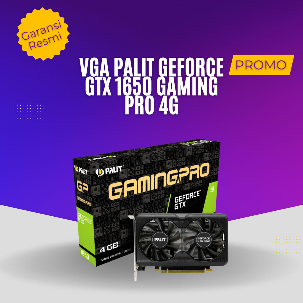 Jual VGA PALIT GEFORCE GTX 1650 GAMING PRO 4GB DDR6 DUAL FAN | Shopee ...