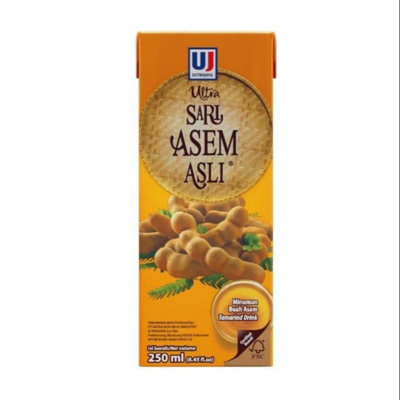 Jual sari asem asli ultra 250ml 1 dus isi 24pc | Shopee Indonesia