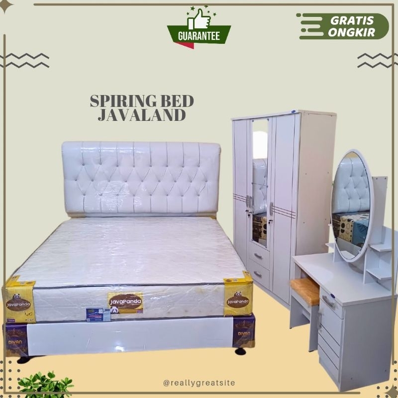 Jual PAKET HEMAT KAMAR SET KOMPLIT SPRINGBED JAVALAND | Shopee Indonesia