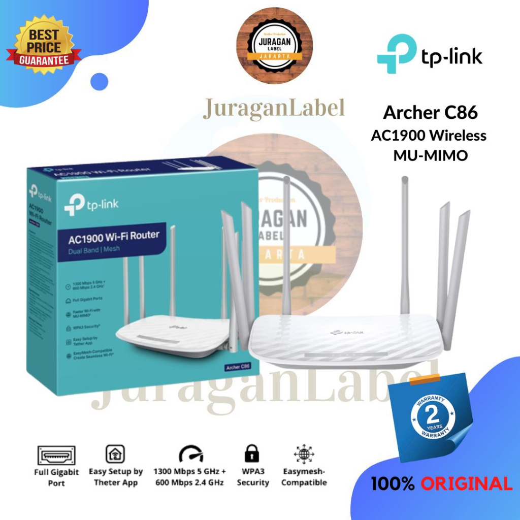 Jual TP-LINK Archer C86 AC1900 Wireless MU-MIMO Wi-Fi Router TPLINK ...
