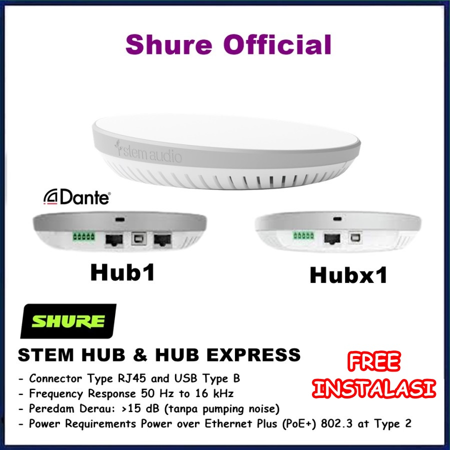 Jual Shure Stem Hub / Hub Express Audio Multi Device Communication ...