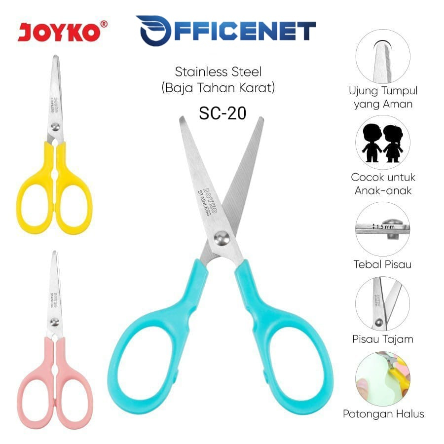 Jual GUNTING KECIL UNTUK ANAK KIDS SCISSORS SC-20 GUNTING KERTAS ...