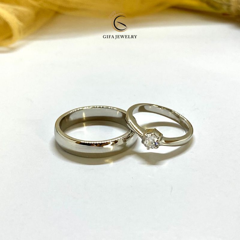 Jual Cincin Kawin Silver Couple Cincin Kawin Simple Best Seller ...