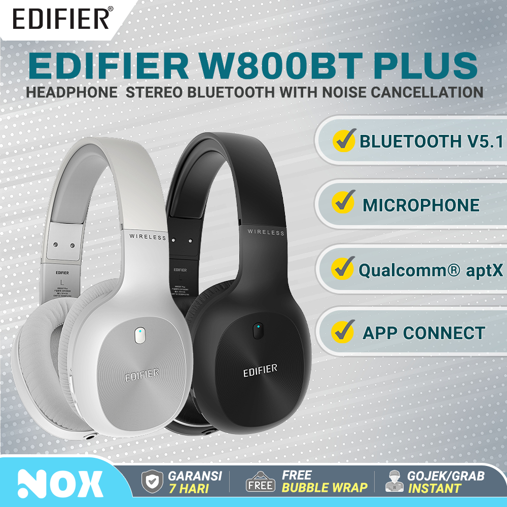 Jual EDIFIER W800BT Plus headphone Bluetooth Stereo noise cancellation ...