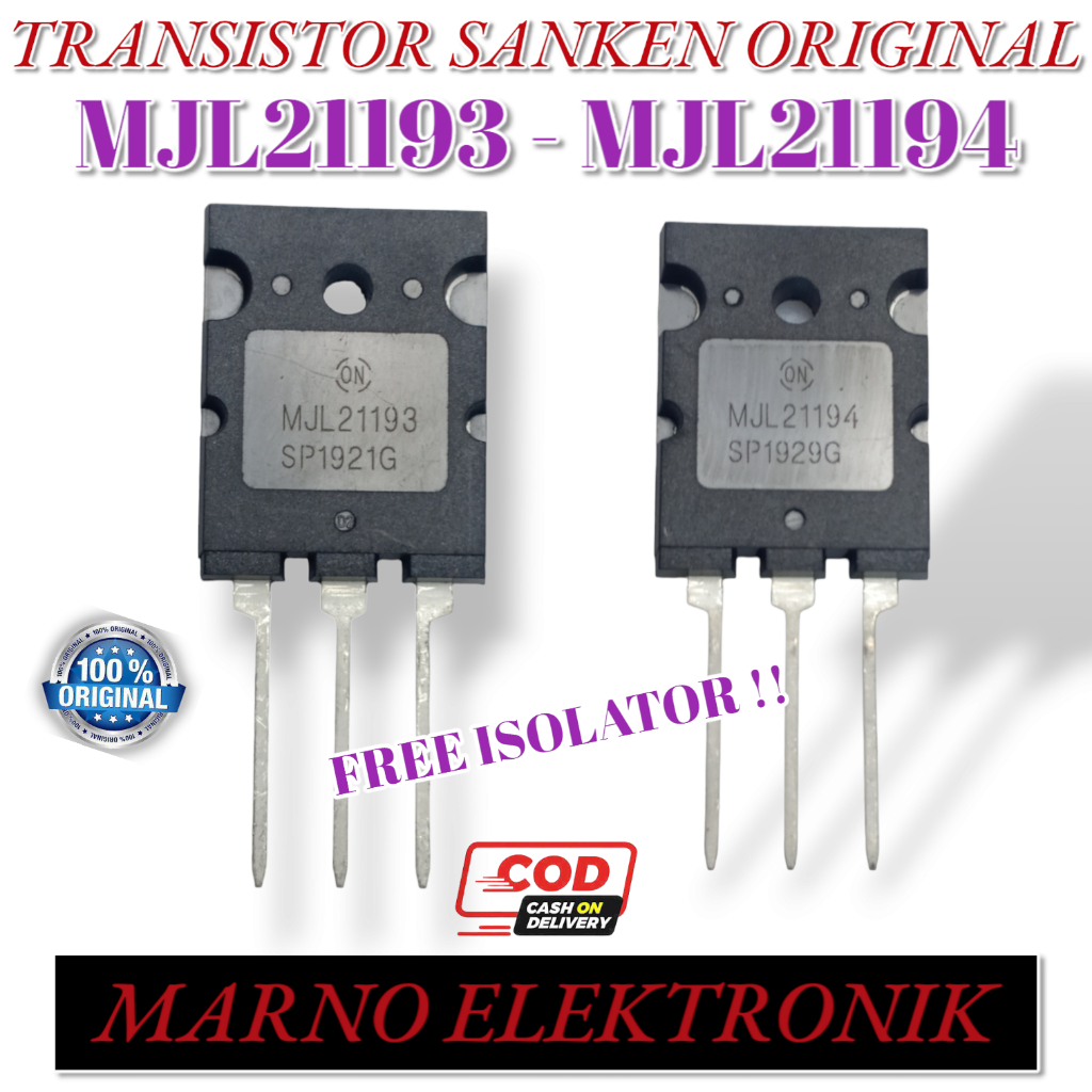 Jual TR TRANSISTOR MJL21193 MJL21194 MJL 21193 21194 STANDAR | Shopee ...