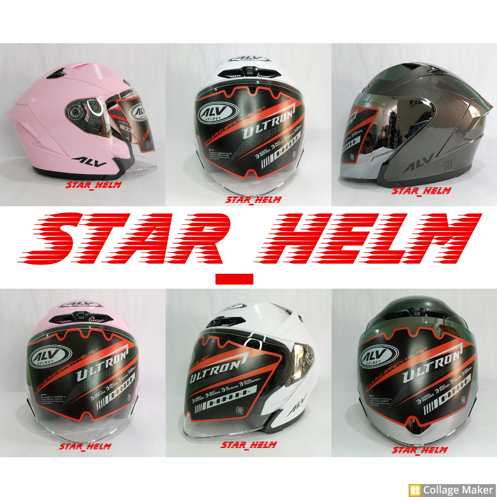 Jual Helm ALV Ultron | Helm half face ALV Ultron | Shopee Indonesia