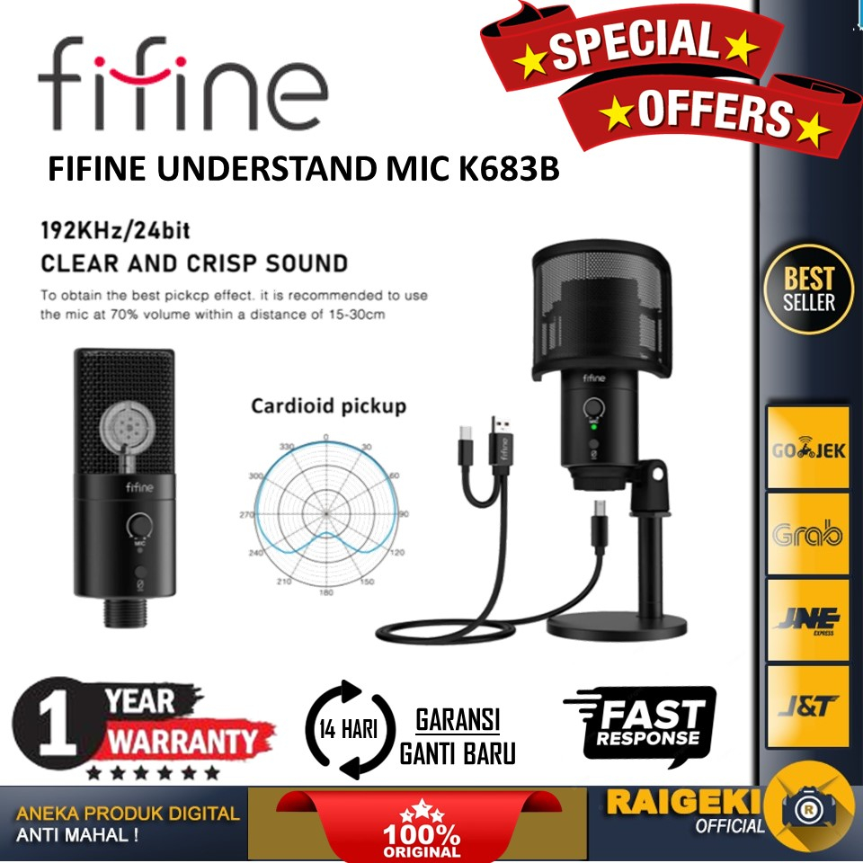 Jual FIFINE K683B USB Condenser Microphone | Shopee Indonesia