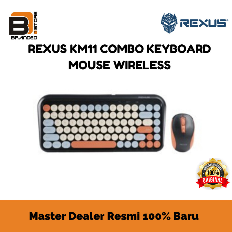 Jual REXUS KM11 COMBO KEYBOARD + MOUSE WIRELESS ORIGINAL GARANSI RESMI ...