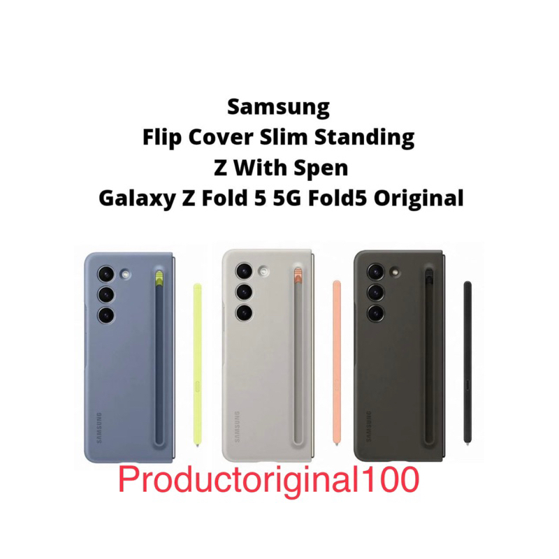Jual (RESMI) Samsung Galaxy Z Fold 5 Fold5 Slim S Pen Case Casing ...