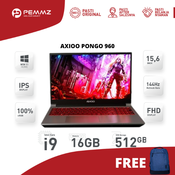 Jual AXIOO PONGO 960 I9-13900H SSD 512GB RTX 4060 144HZ | Shopee Indonesia