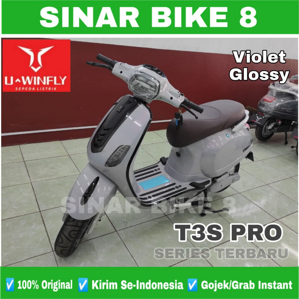 Jual Sepeda Motor Listrik UWINFLY T3S PRO NEW 1200 Watt Electric E Bike | Shopee Indonesia