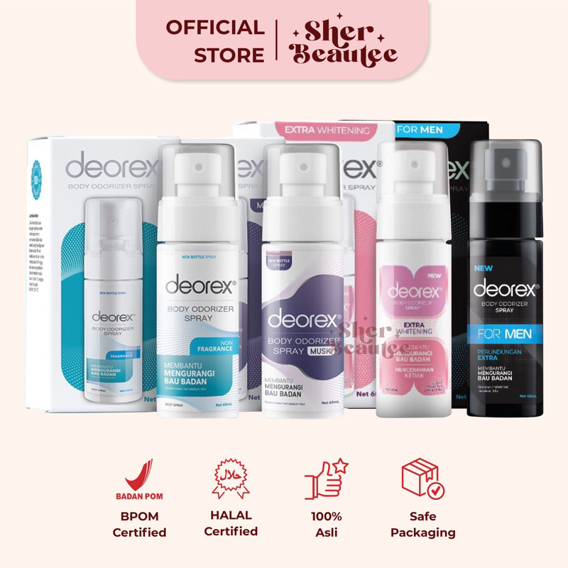 Jual Deorex Body Odorizer Spray All Varian 60ml | Shopee Indonesia