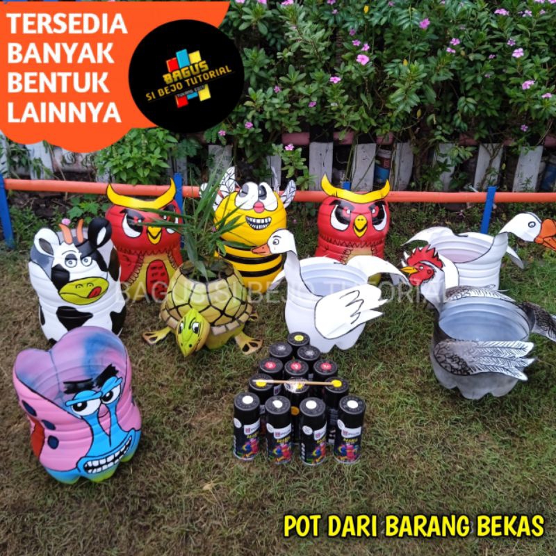 Jual POT DARI GALON BEKAS LE MINERAL BENTUK KEREN PRAKARYA DARI BARANG ...