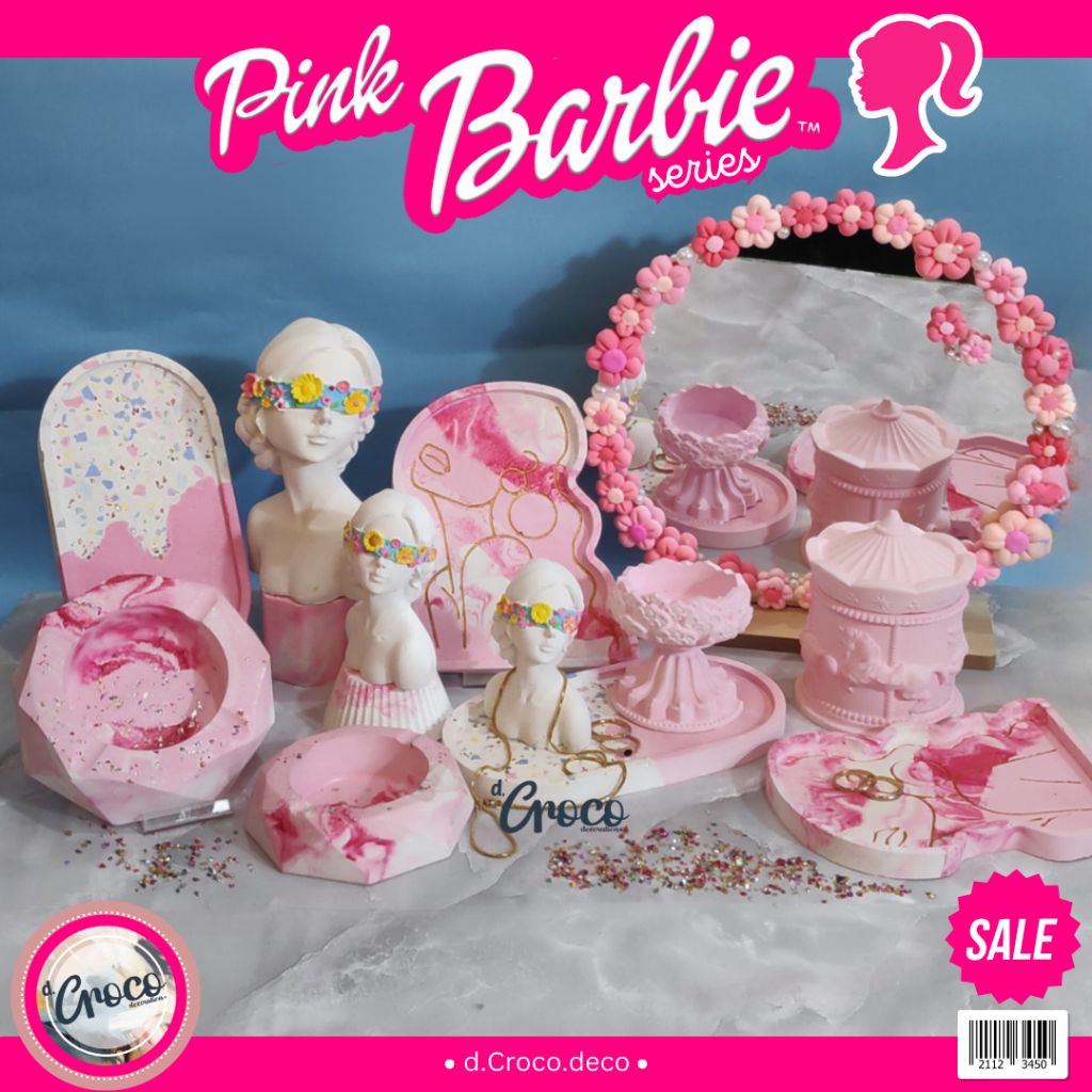 Jual Dekorasi Aesthetic Pink BARBIE Barang Unik / PATUNG / TEMPAT ...