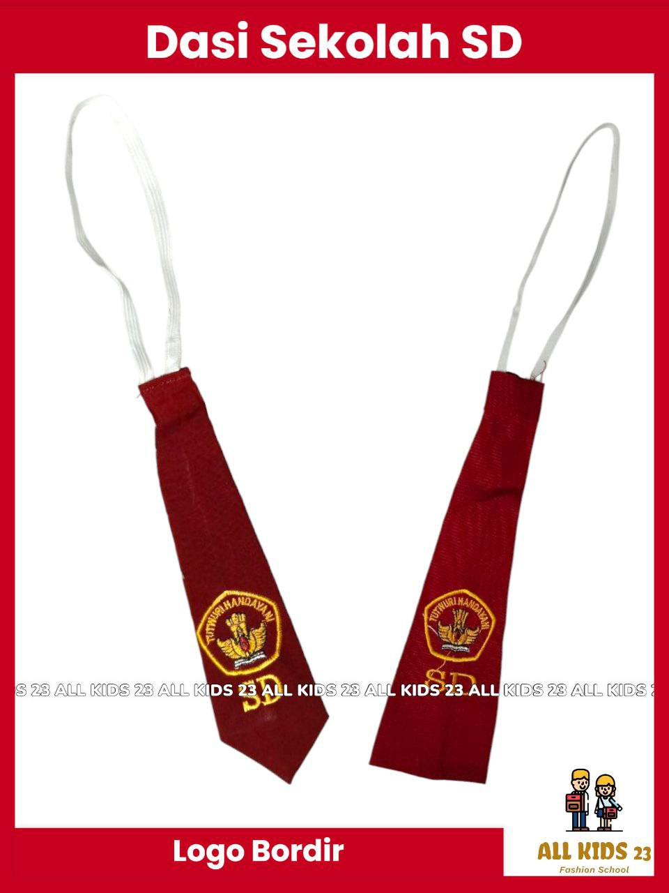 Jual Dasi Sekolah SD Laki Laki Perempuan Logo Bordir Koputer | Shopee ...