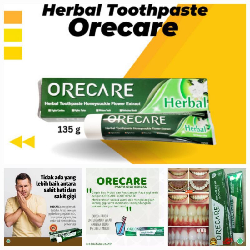 Jual ORECARE odol pemutih gigi pasta toothpaste original dan perontok ...