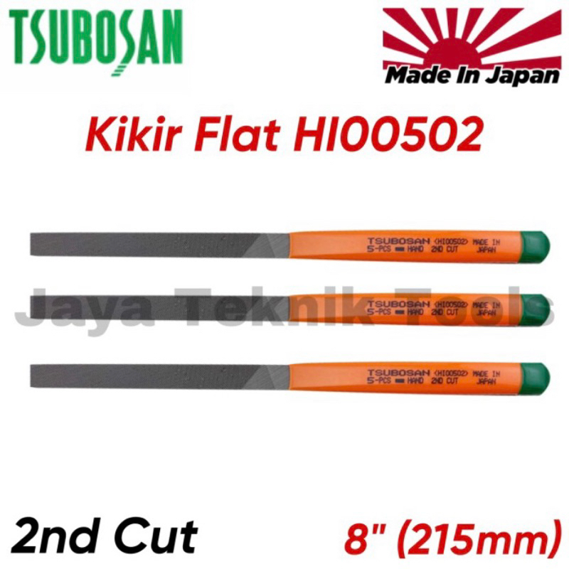 Jual Kikir Flat Tsubosan 2nd Cut 215 mm 8 inch Japan Plat File Besi ...