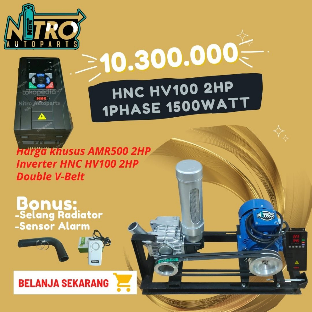 Jual Blower Supercharger Amr500 2Hp 1500Watt dengan Inverter HNC 2Hp ...