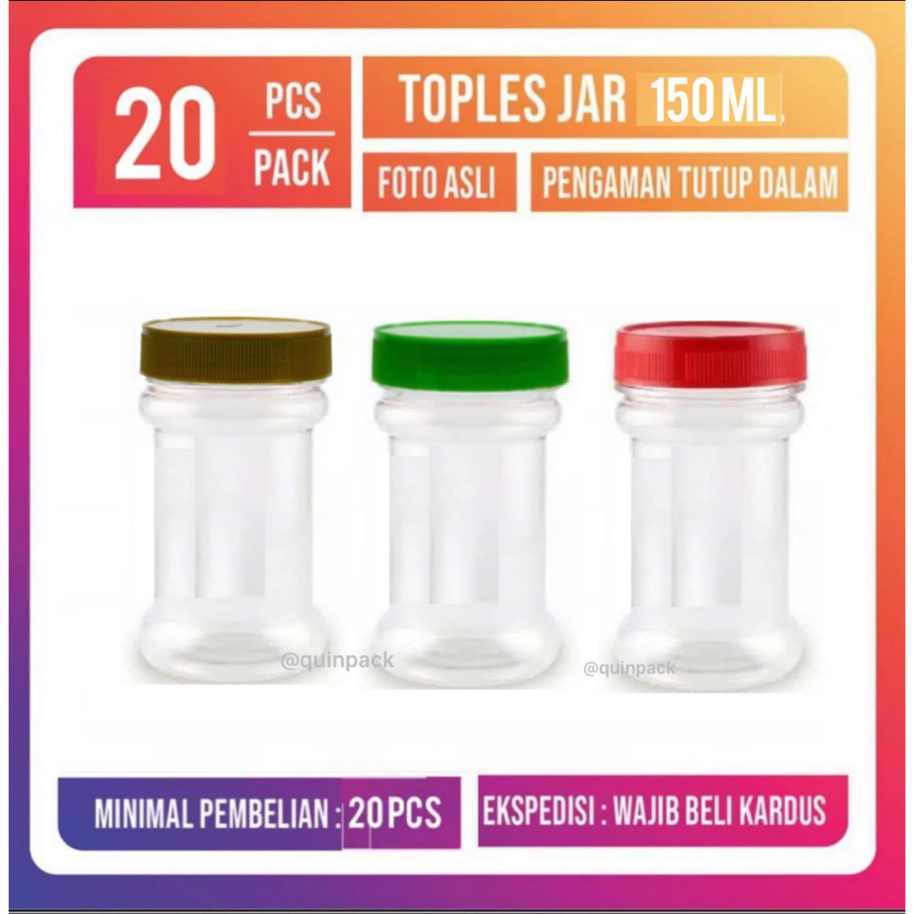 Jual Toples Plastik 150 ML - Botol Sambal 150 ml - Toples LADA 200 ml ... Jual Toples Plastik 150 ML - Botol Sambal 150 ml - Toples LADA 200 ml ...