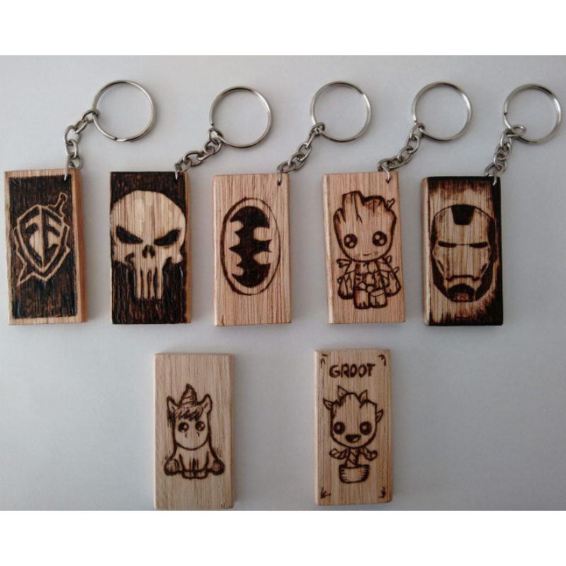 Jual Custom gantungan kunci kayu | keychain wood | Cutom ganci | Shopee ...