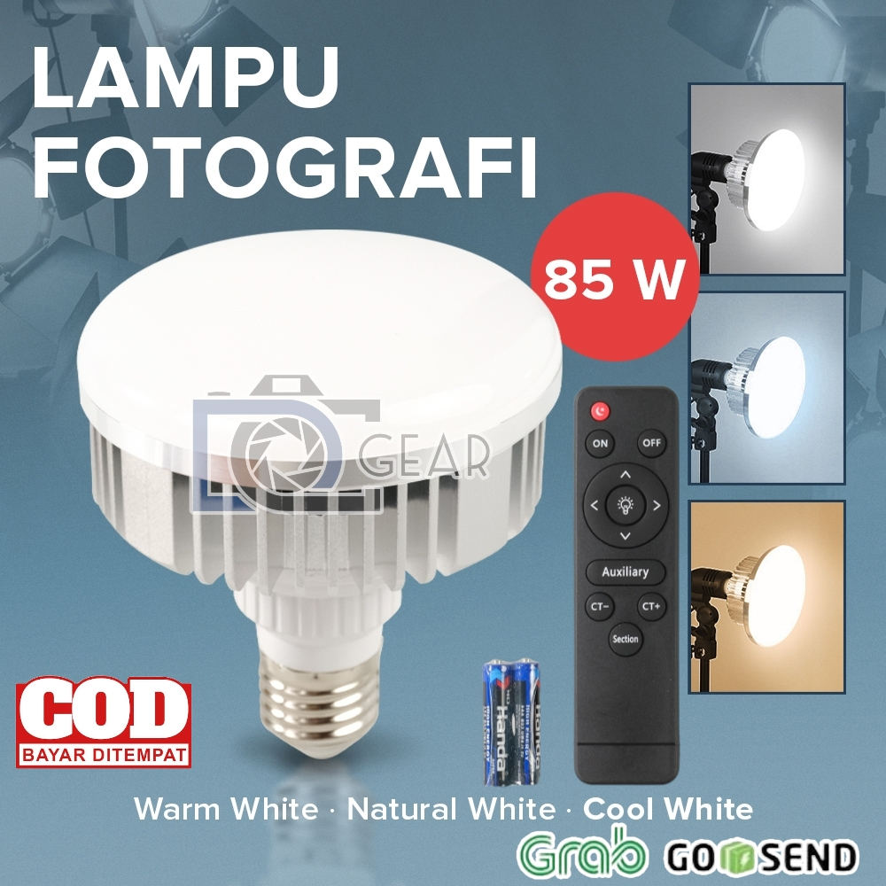Jual Lampu Fotografi LED E27 Tiga Warna dimmable with Remote | Shopee Indonesia