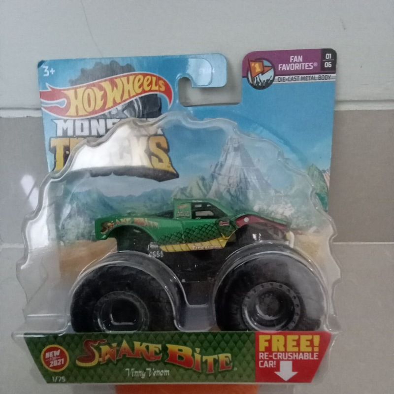 Jual snake bite monster trucks hotwheels vinny venom | Shopee Indonesia