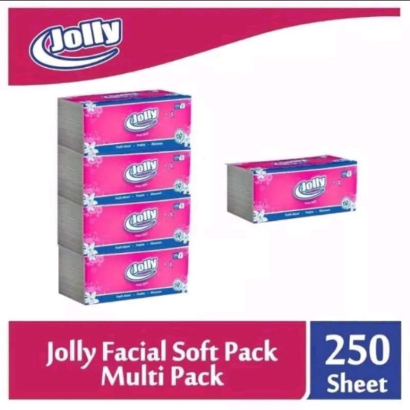Jual Tissu facial Jolly 250sheets(isi 4pack) | Shopee Indonesia