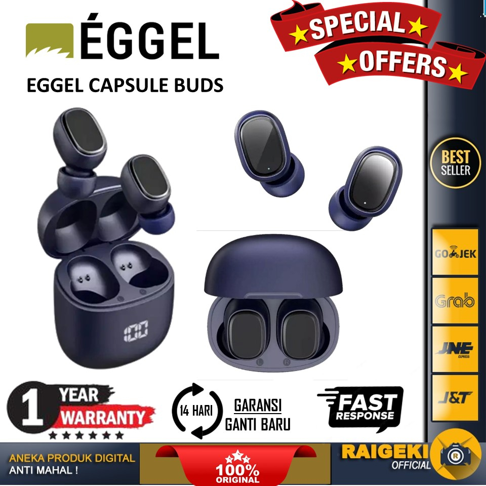 Jual Eggel Capsule Buds In Ear TWS True Wireless With Battery Indicator ...