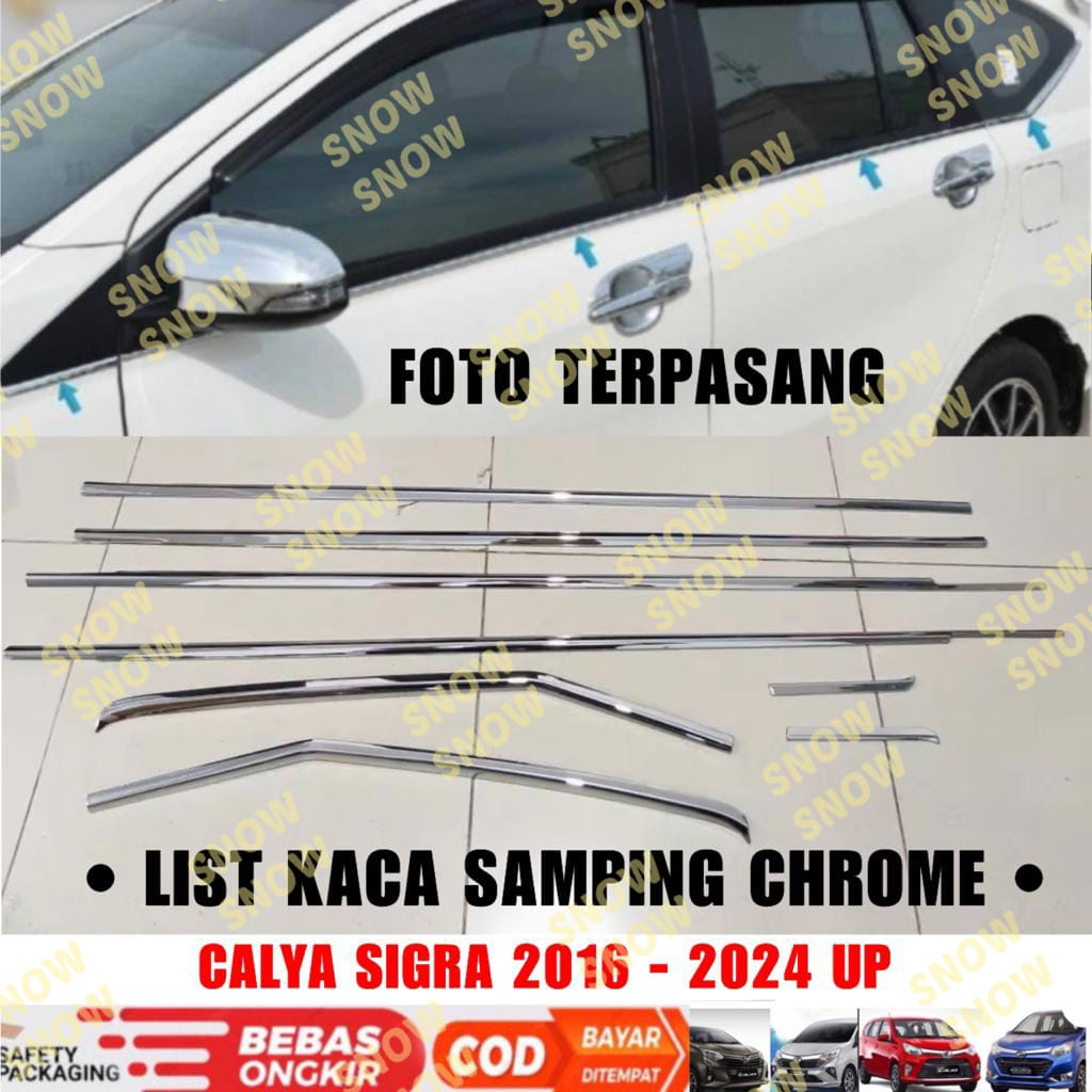 Jual List Kaca Samping Calya Sigra 2016 2020 2022 2023 2024 Chrome ...