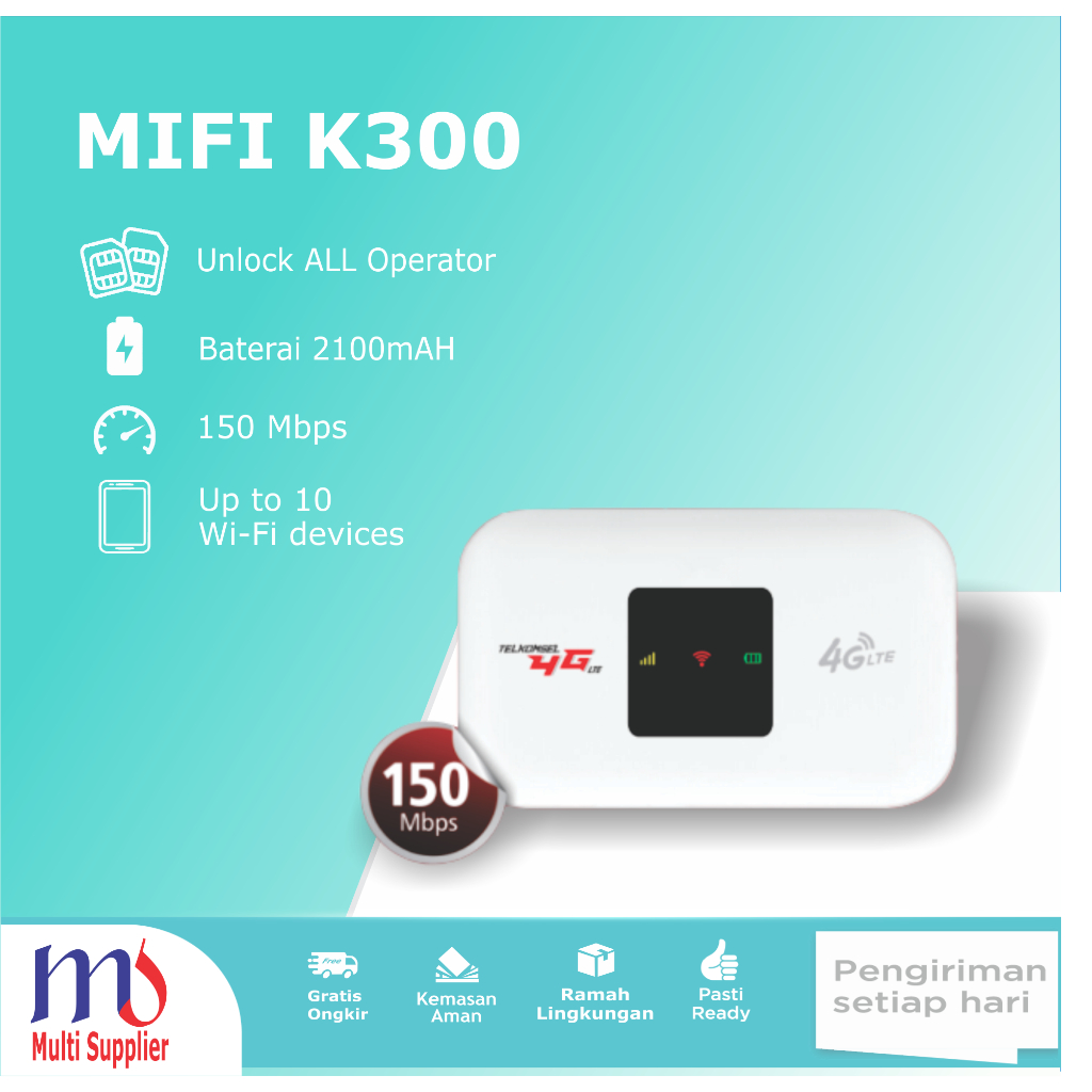 Jual Modem Wifi Mifi Router 4G LTE 150mbps Unlock Semua Operator ...