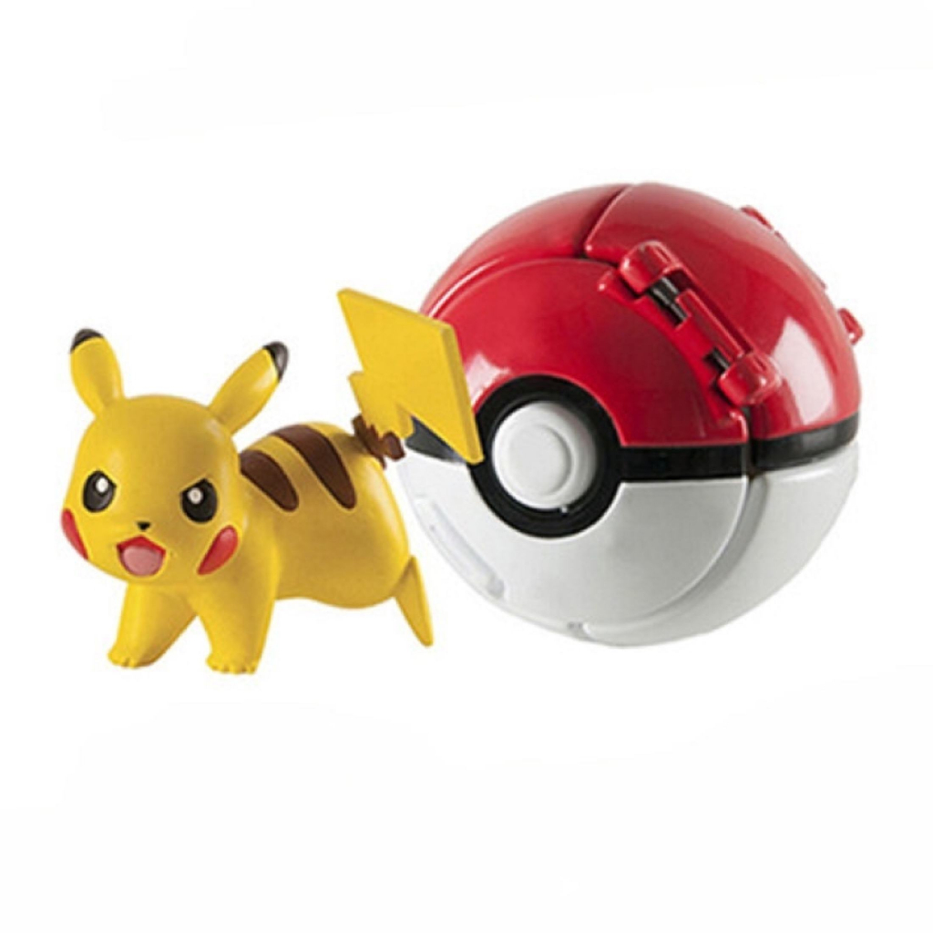 Jual ZCTOY Mainan Bola Pikachu Mini Figure Pokemon Pokeball Lempar ...