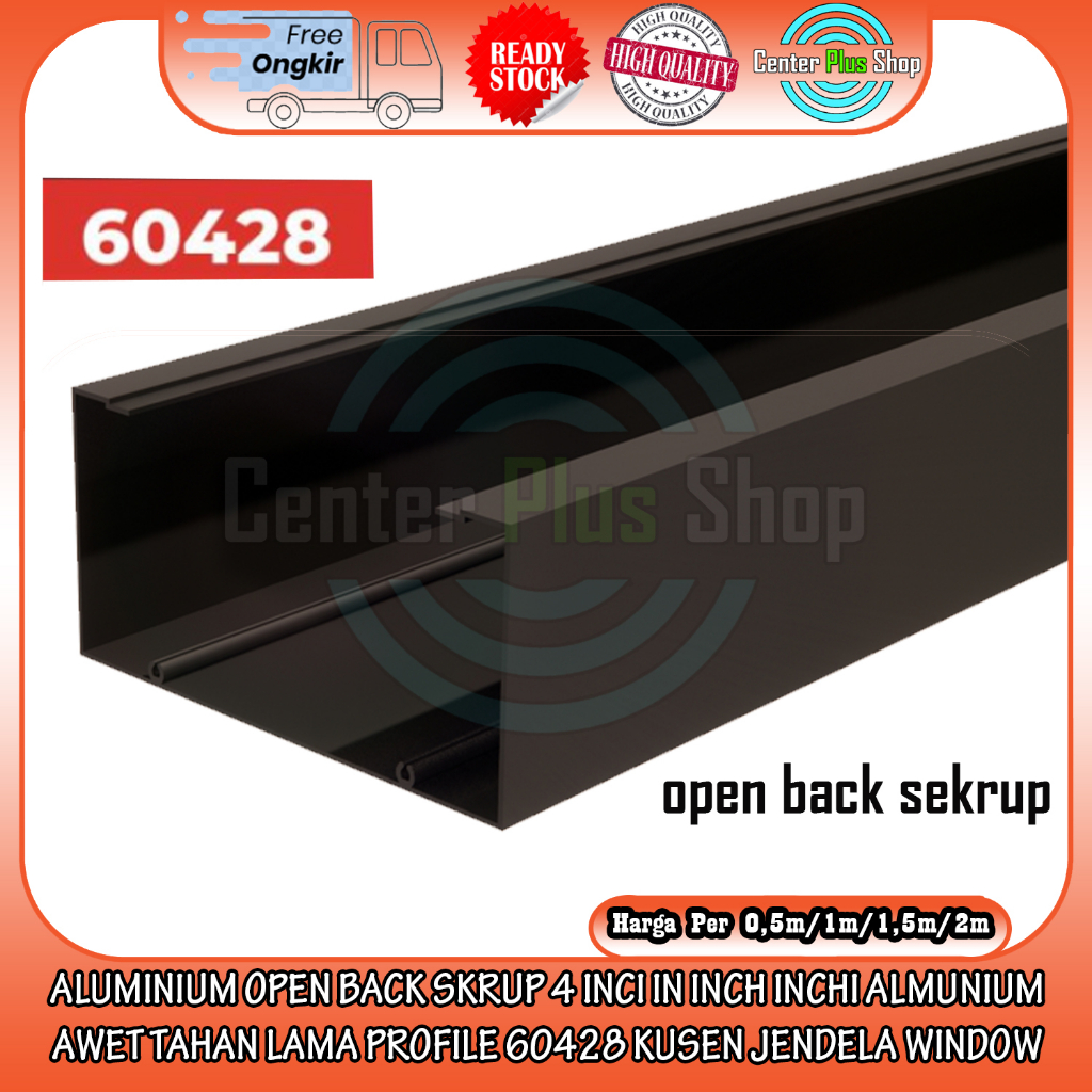 Jual ALUMINIUM OPEN BACK SKRUP 4 INCI IN INCH INCHI ALMUNIUM AWET TAHAN ...