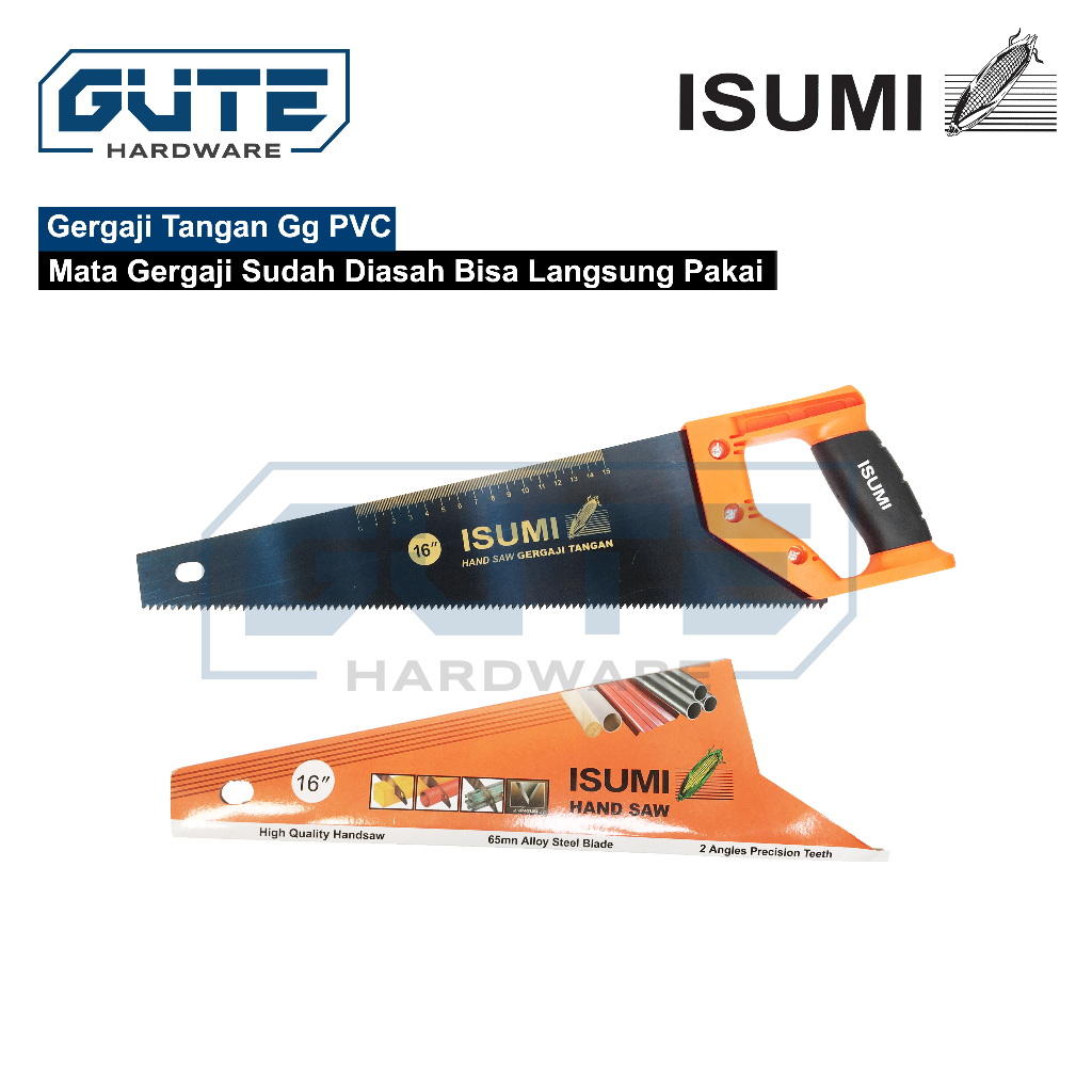 Jual Gergaji Tangan GG PVC Handsaw ISUMI Untuk Kayu Triplek Pipa PVC ...