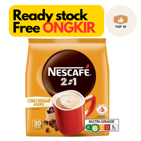 Jual Nescafe Singapore Zero Sugar Added 2in1 Instant Coffee x30 Sachets ...