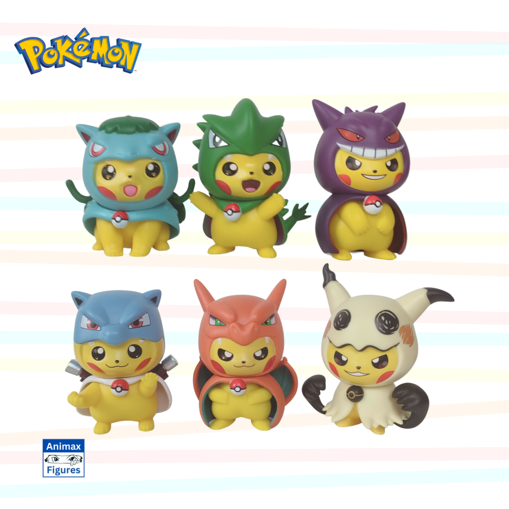 Jual Action Figure Pokemon Pikachu lucu jubah 10 cm Cute edition PVC ...