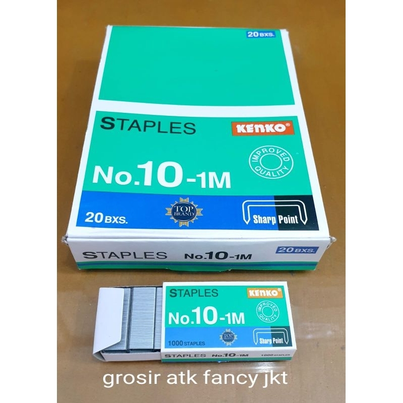 Jual ( 1 pak = 20 dus kecil ) 10-1M Staples Isi Stapler Stepler Neces ...