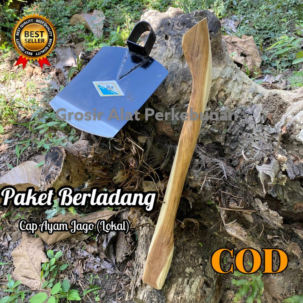 Jual Cangkul Beserta Gagang Pacul Cap Ayam Jago Lokal - Cangkul Aduk ...