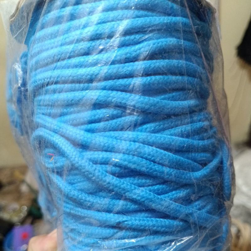 Jual tali kur katun dan poly kepang 6 mm macam warna / tali bulat isi 6 ...