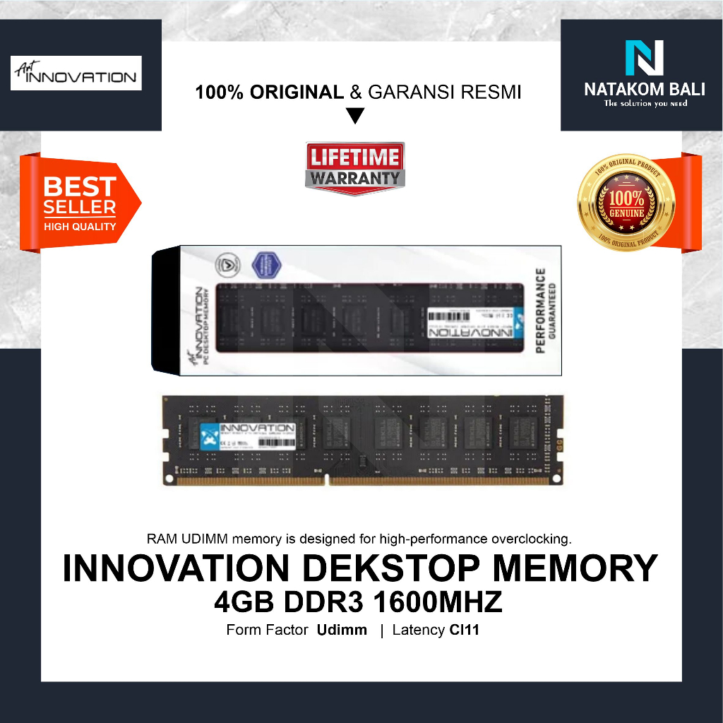 Jual RAM LONGDIMM INNOVATION 4GB 1600MHz DDR3 | Shopee Indonesia