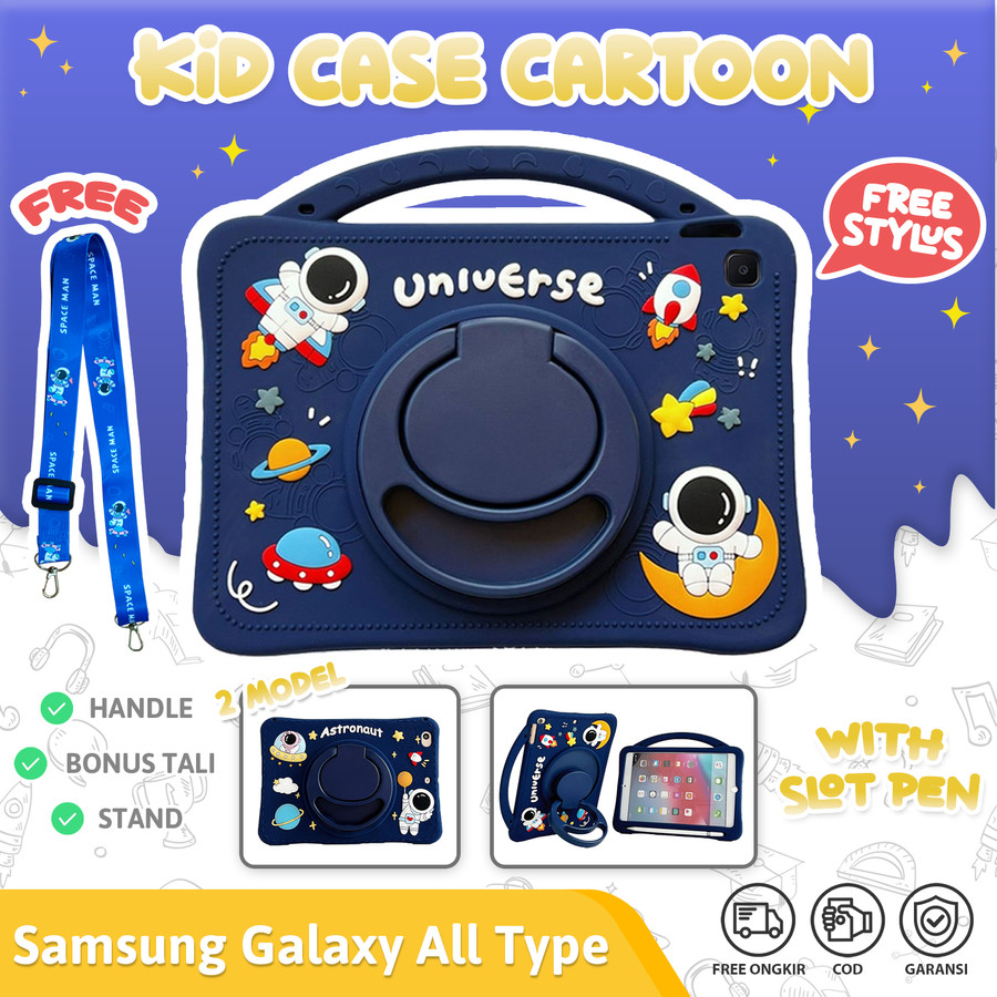 Jual Casing Anak Samsung Tab A8 A7 S6 Lite Rotating 360 Anti Crack T225 ...