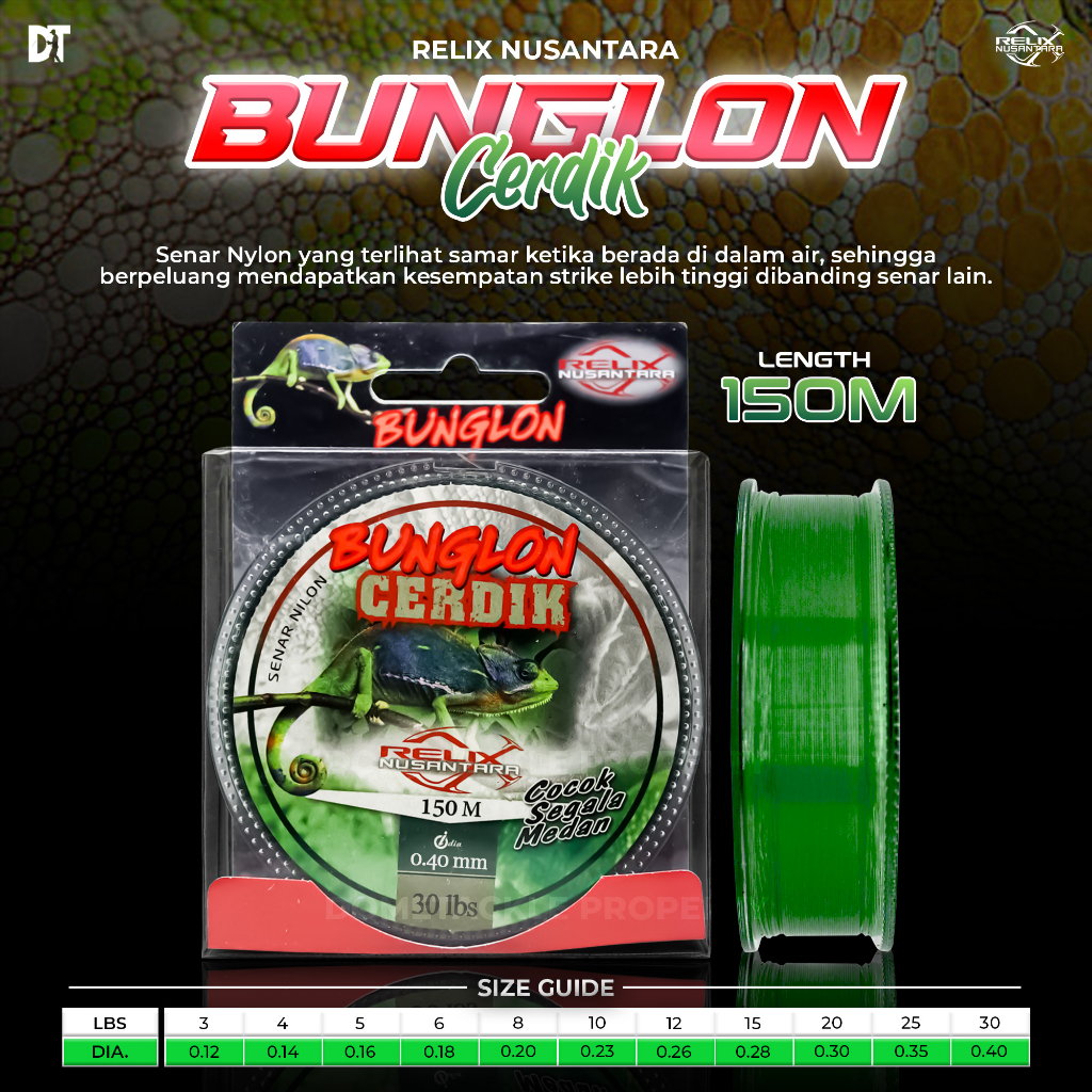 Jual SENAR NYLON BUNGLON CERDIK | RELIX NUSANTARA | SENAR NILON 150 ...