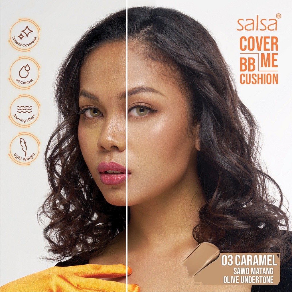 Jual SALSA Cover Me BB Cushion - Semi Matte with Red Algae Niacinamide ...