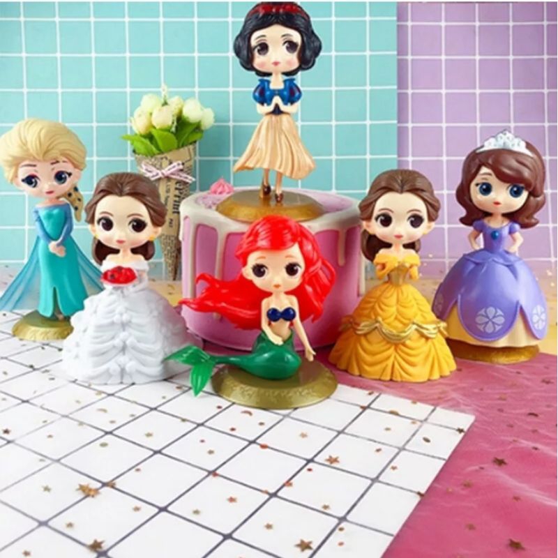 Jual LUCU !!! Hiasan Kue Ulang Tahun Cake Topper Cake Tema Princess ...