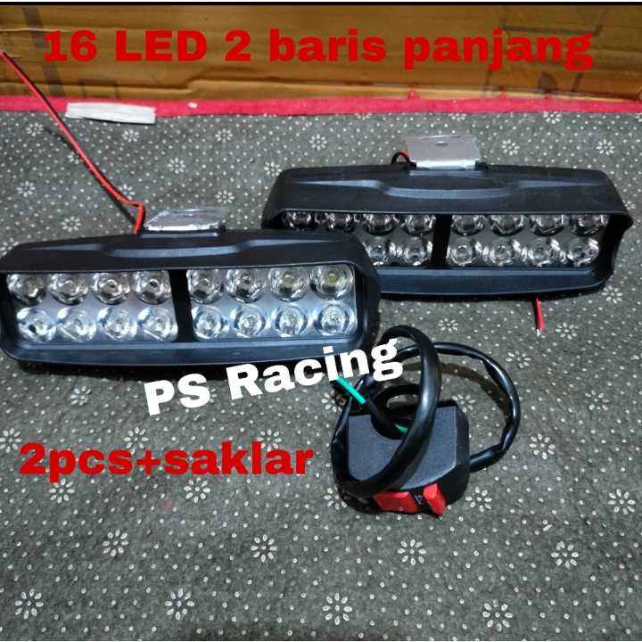 Jual paket Lampu Tembak Sorot 16 Mata LED 12 Volt 16 Watt | Shopee ...