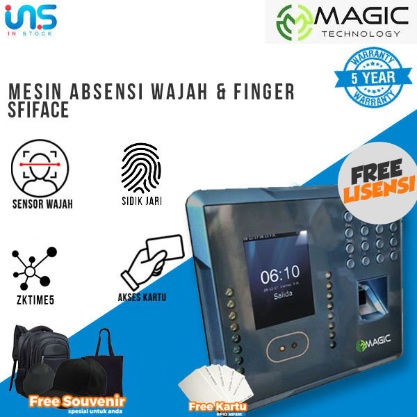 Jual Mesin Absensi Fingerprint Dan Wajah MAGIC SFIFACE Bisa Akses ...